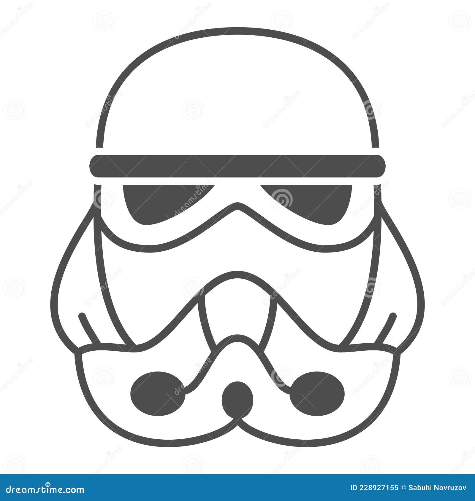 Clone Commander Bacara Thin Line Icon, Star Wars Concept, Clone Trooper ...