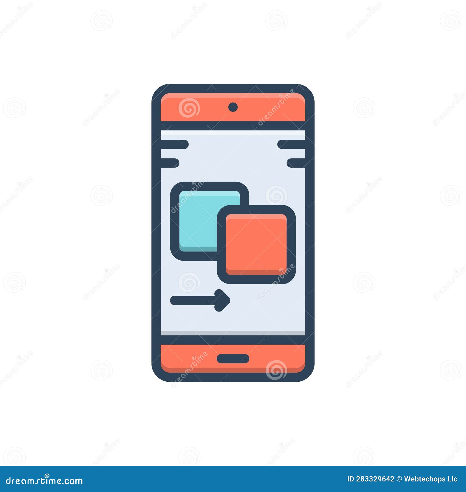 Color Illustration Icon for Clone, Duplicate and Copy Stock ...