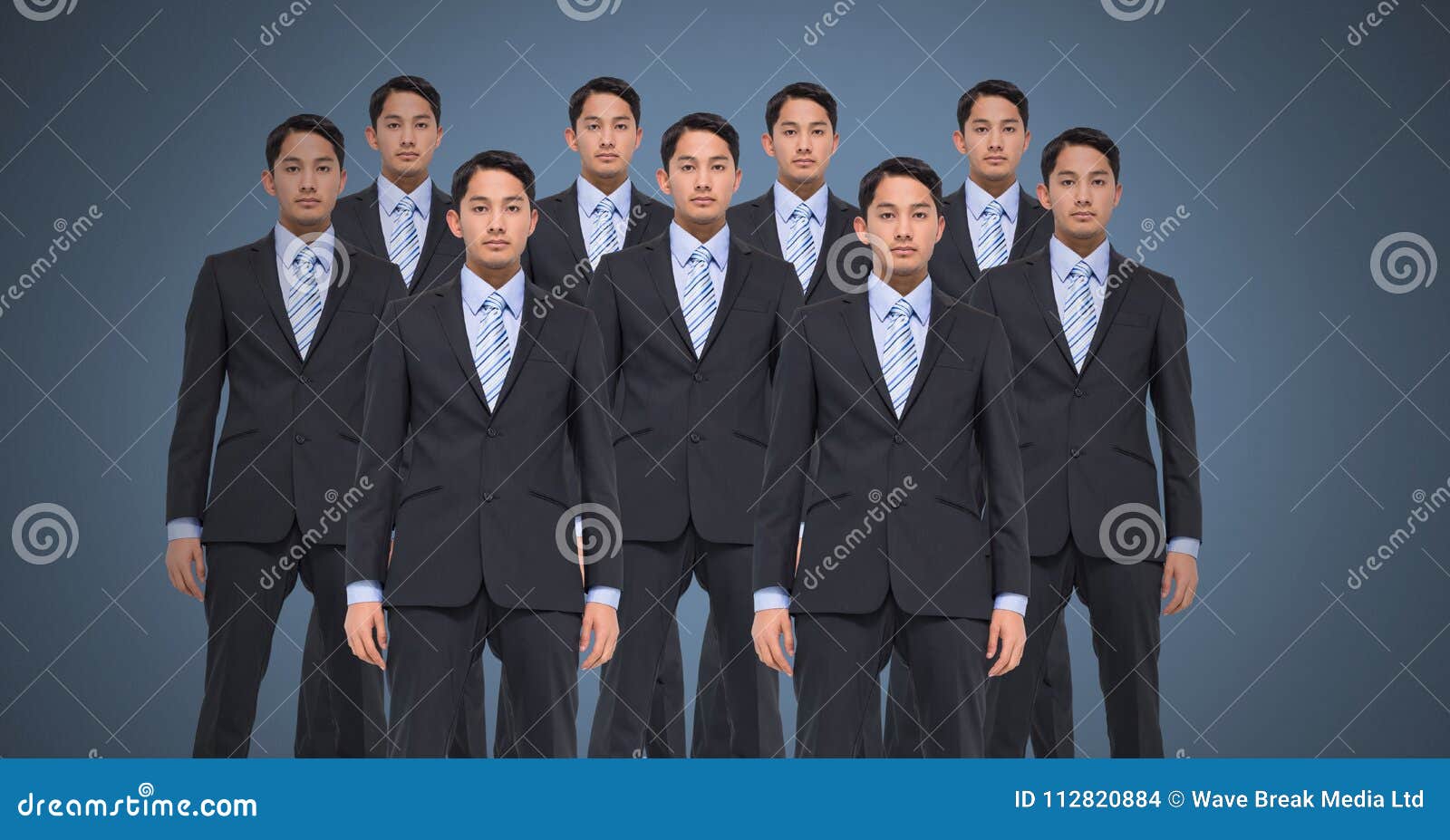 Clone men in group stock photo. Image of business, digital - 112820884