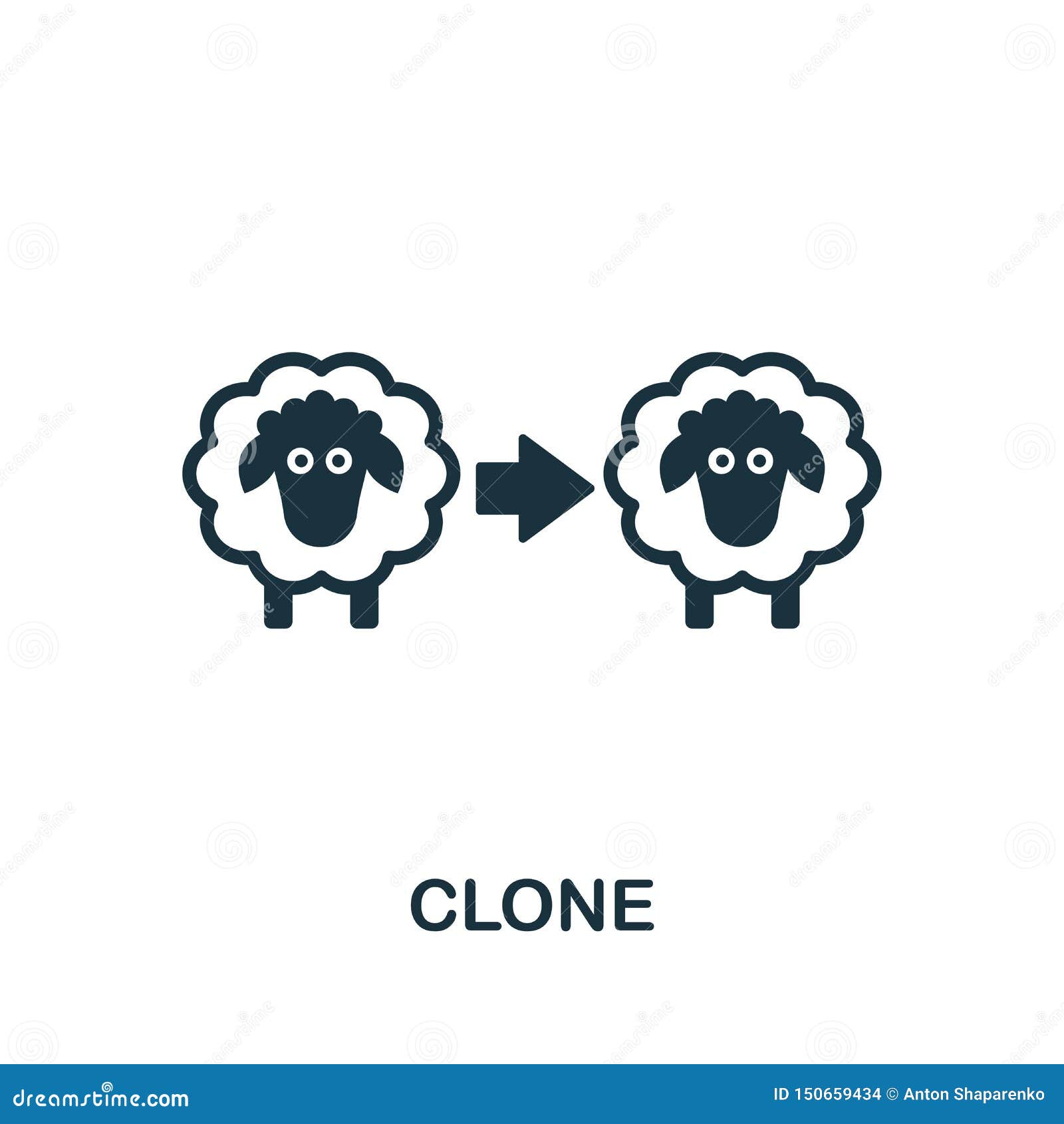 Clone Vector Icon Symbol. Creative Sign from Biotechnology Icons ...