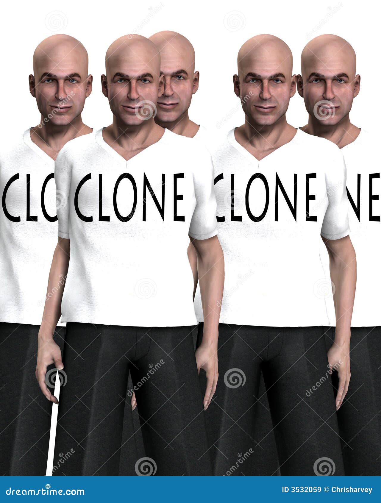 Cloned 35 stock illustration. Illustration of duplication - 3532059
