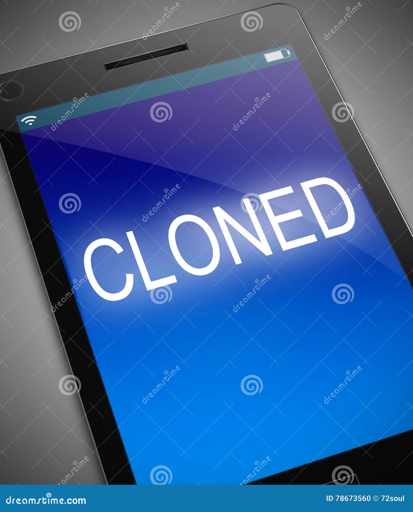 Cloned phone concept. stock illustration. Illustration of technology ...