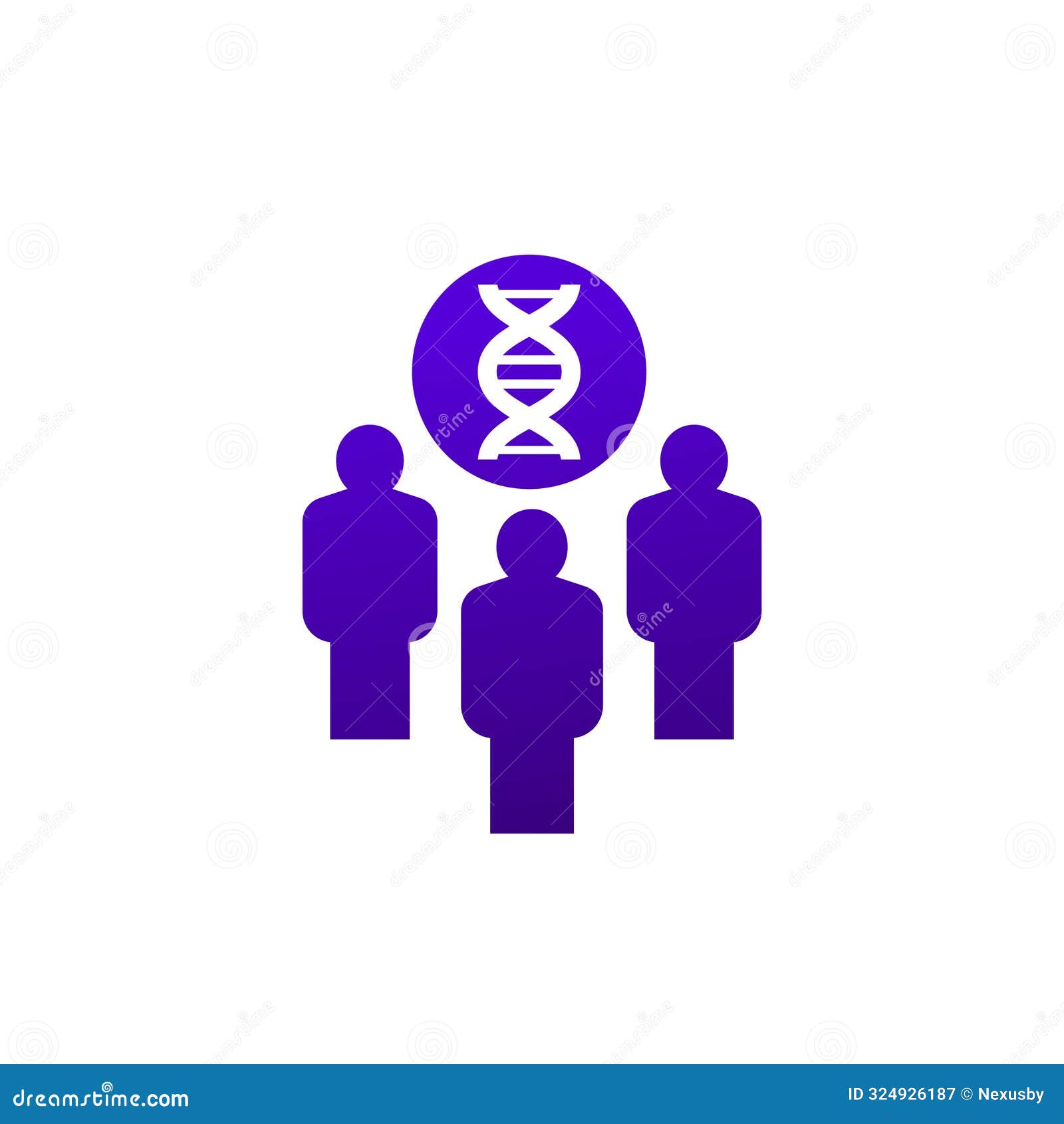 Clones or Cloning Icon with People and Dna Stock Illustration ...
