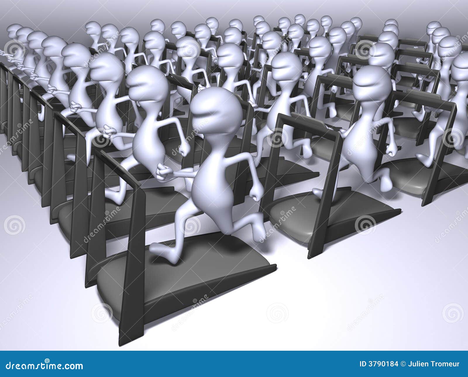 Clones running stock illustration. Illustration of running - 3790184