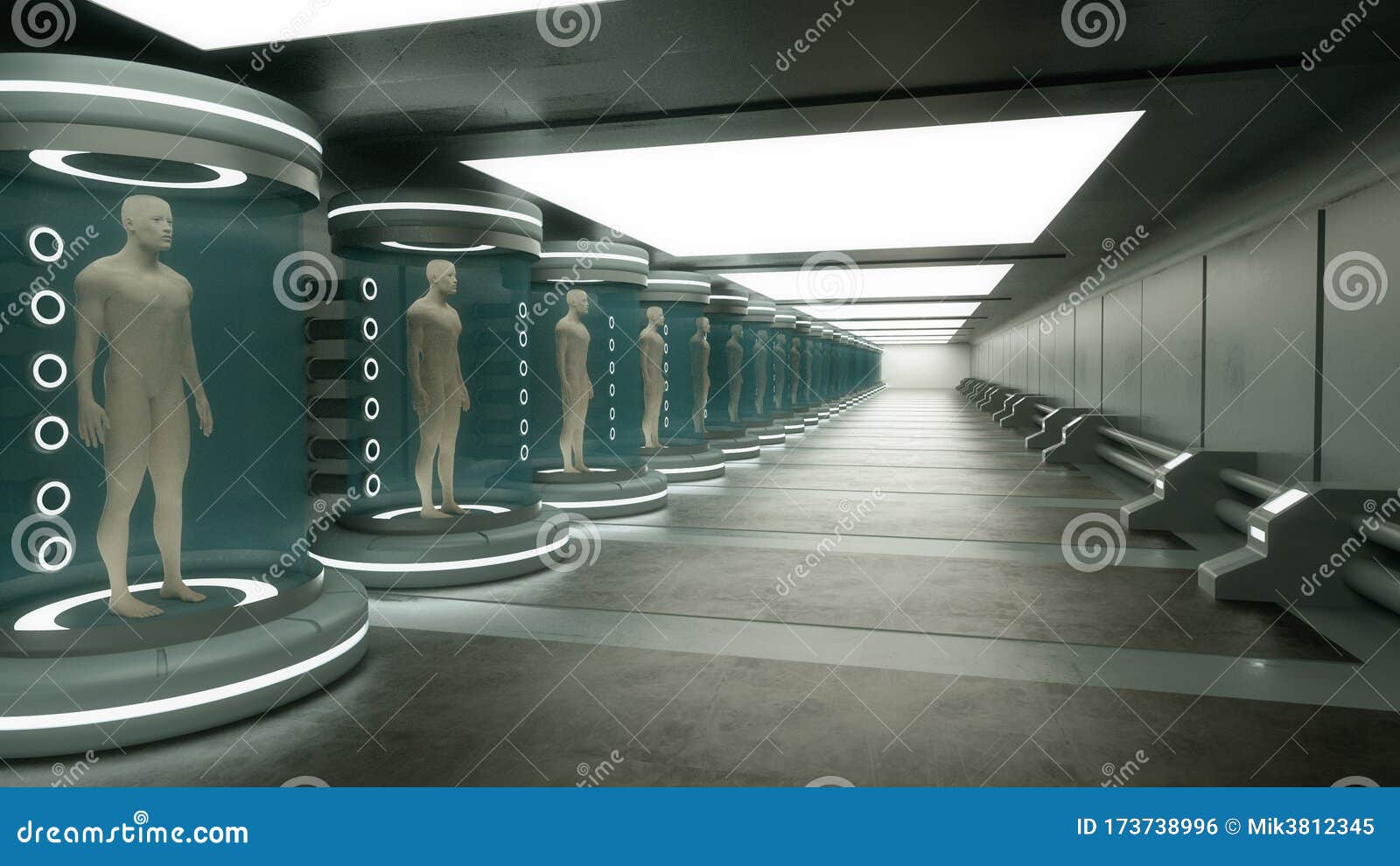 Cloning human factory stock illustration. Illustration of robot - 173738996