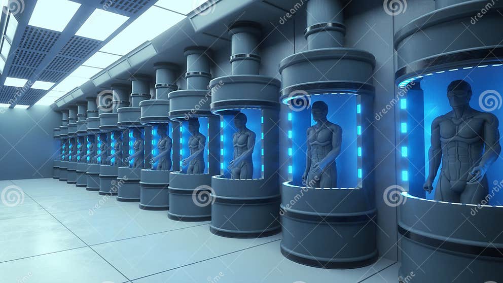 Cloning humanoid figures stock illustration. Illustration of clone ...