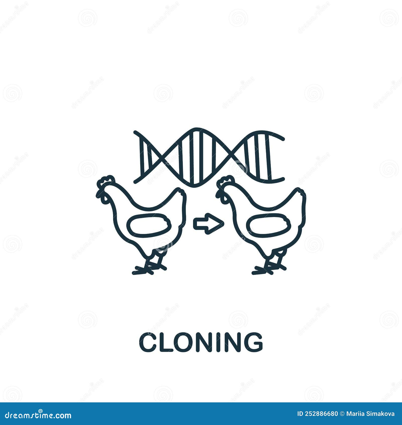 Cloning Icon. Monochrome Simple Bioengineering Icon for Templates, Web ...