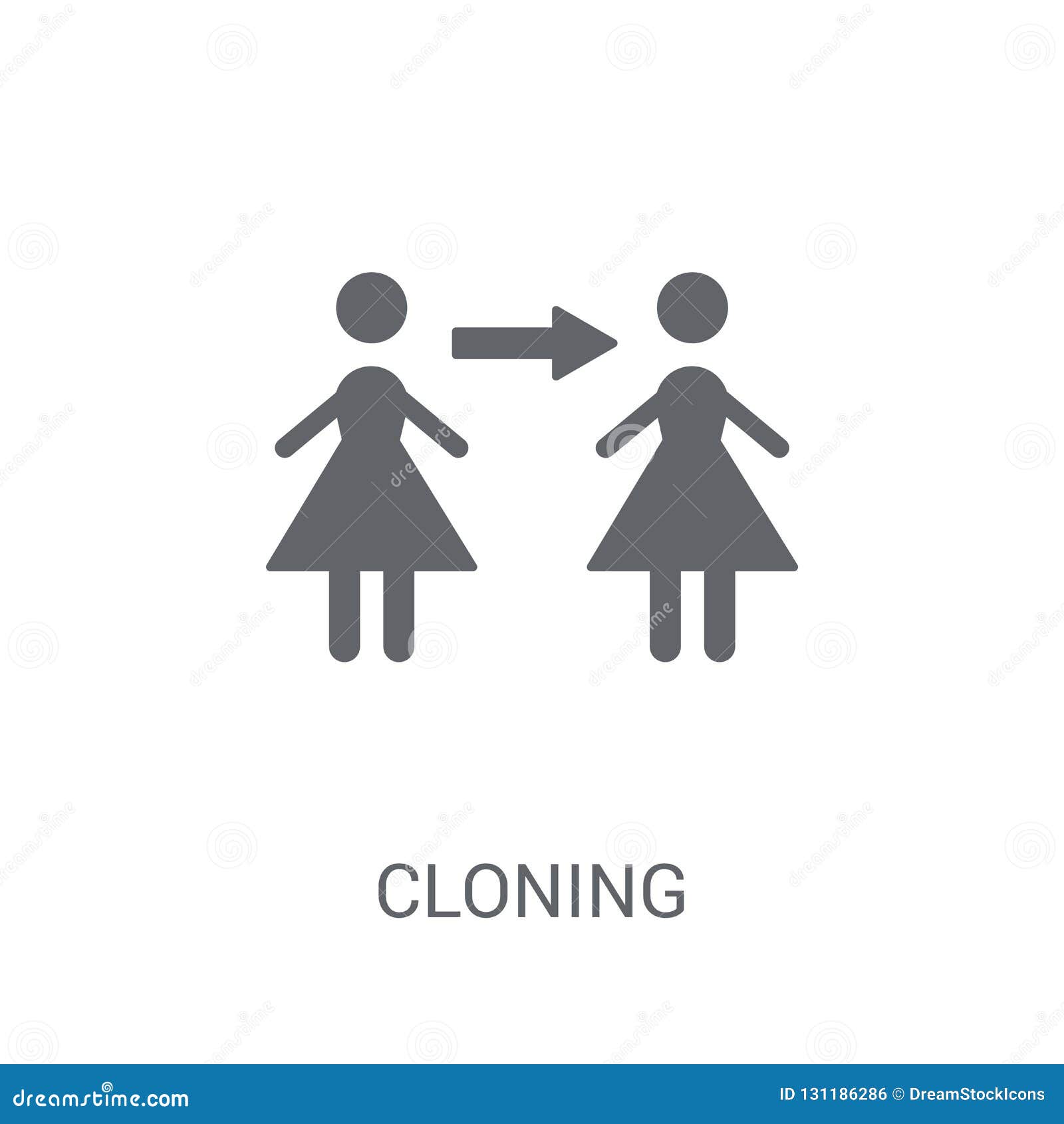 Cloning Icon. Trendy Cloning Logo Concept on White Background Fr Stock ...