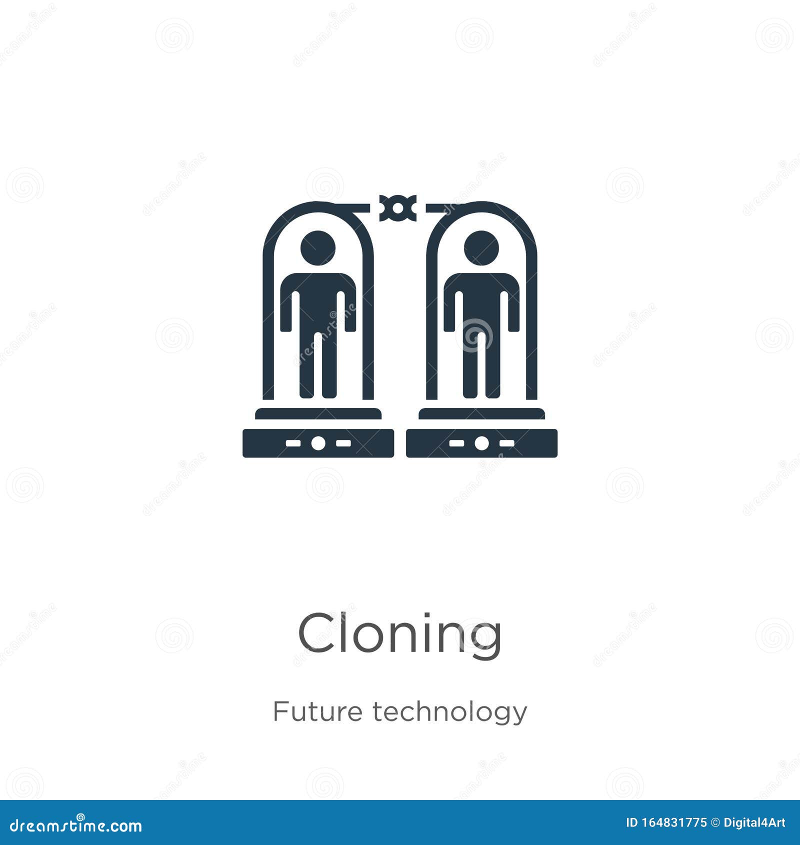 Cloning Icon Vector. Trendy Flat Cloning Icon from Future Technology ...