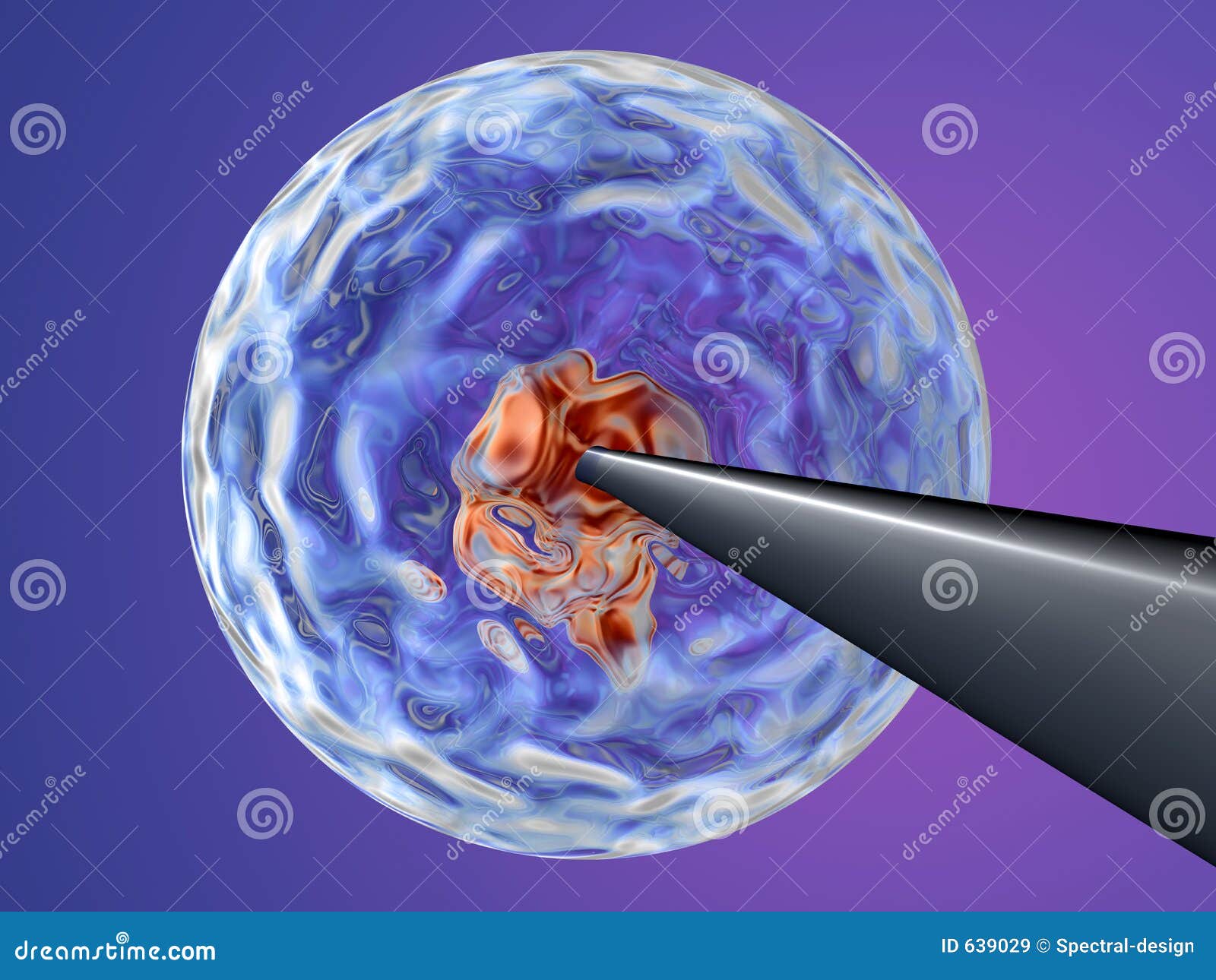 Cloning - injecting DNA 2 stock illustration. Illustration of molecular ...