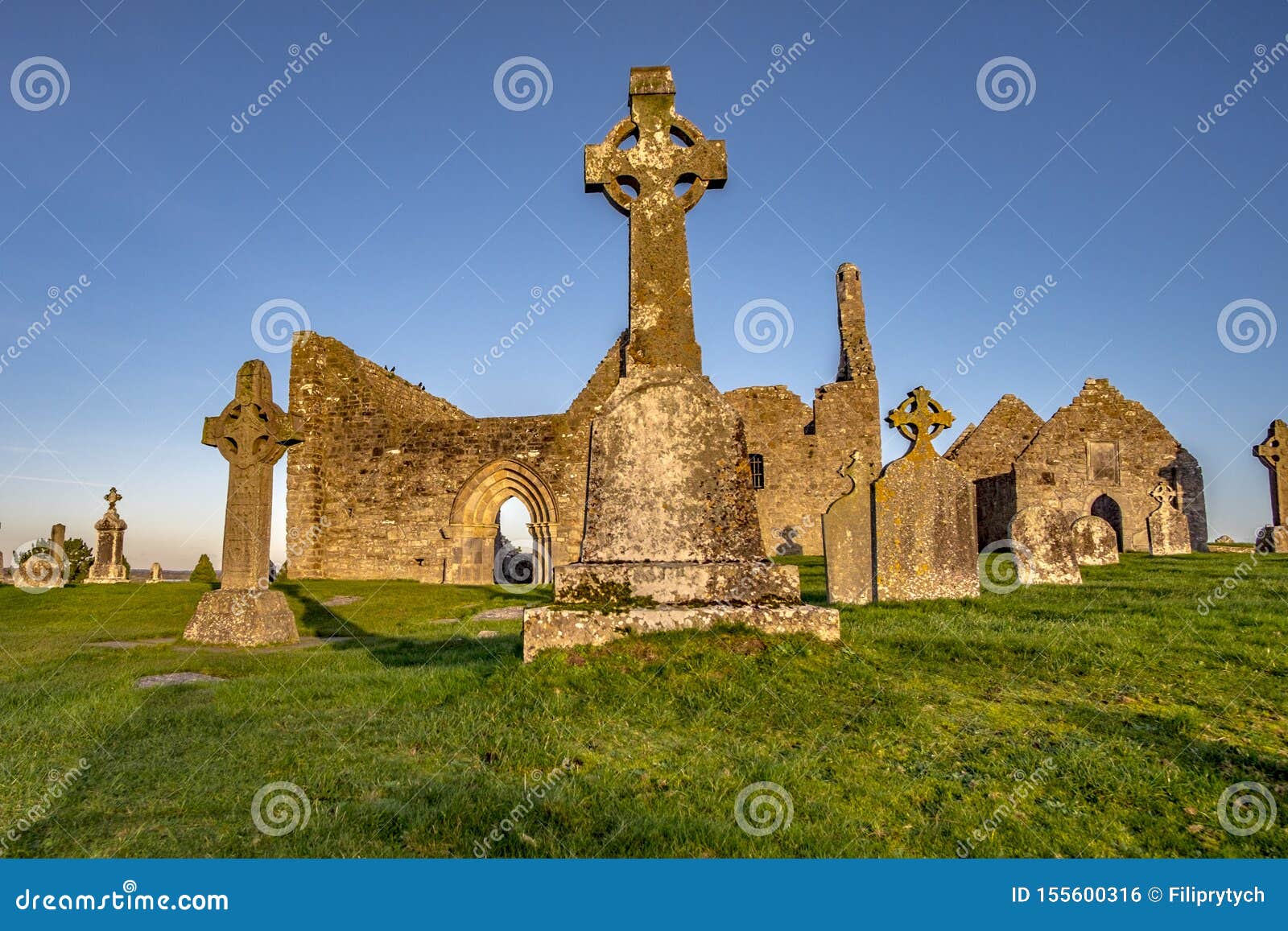 Clonmacnoise Monastery in Ireland Countryside Stock Photo - Image of ...