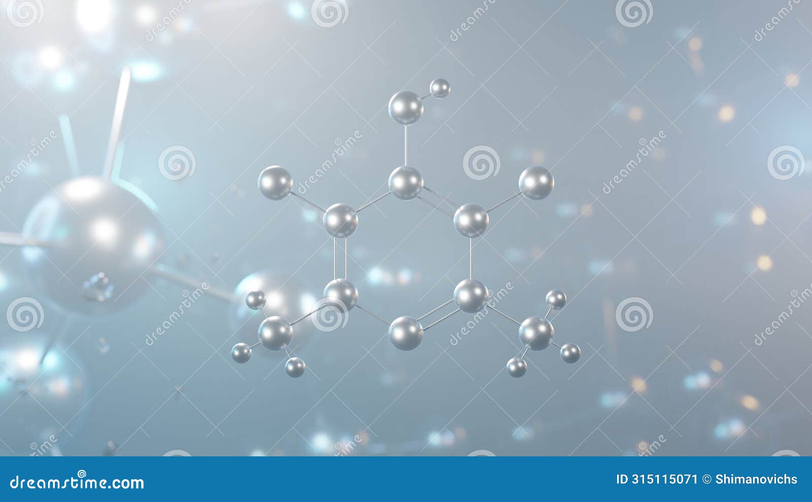 Clopidol Molecular Structure, 3d Model Molecule, Coccidiostat ...