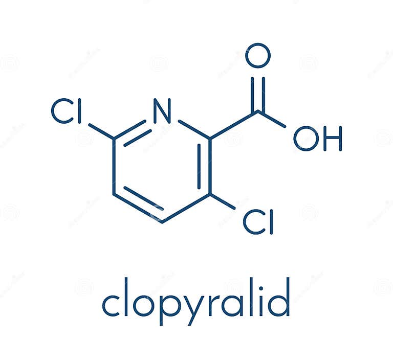 Clopyralid Herbicide Molecule. Skeletal Formula. Stock Vector ...