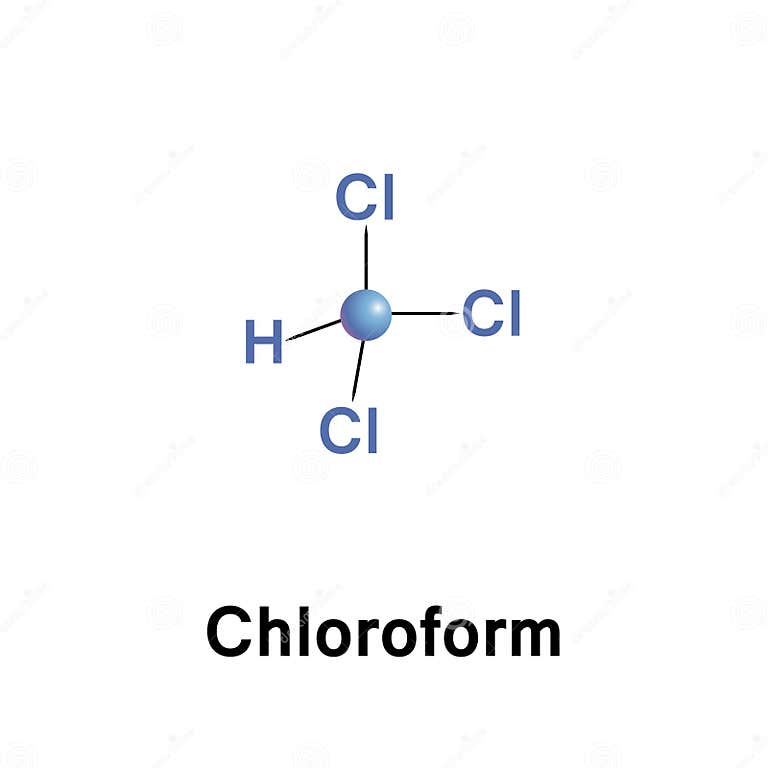 Cloroformo, O Trichloromethane Ilustración del Vector - Ilustración de ...