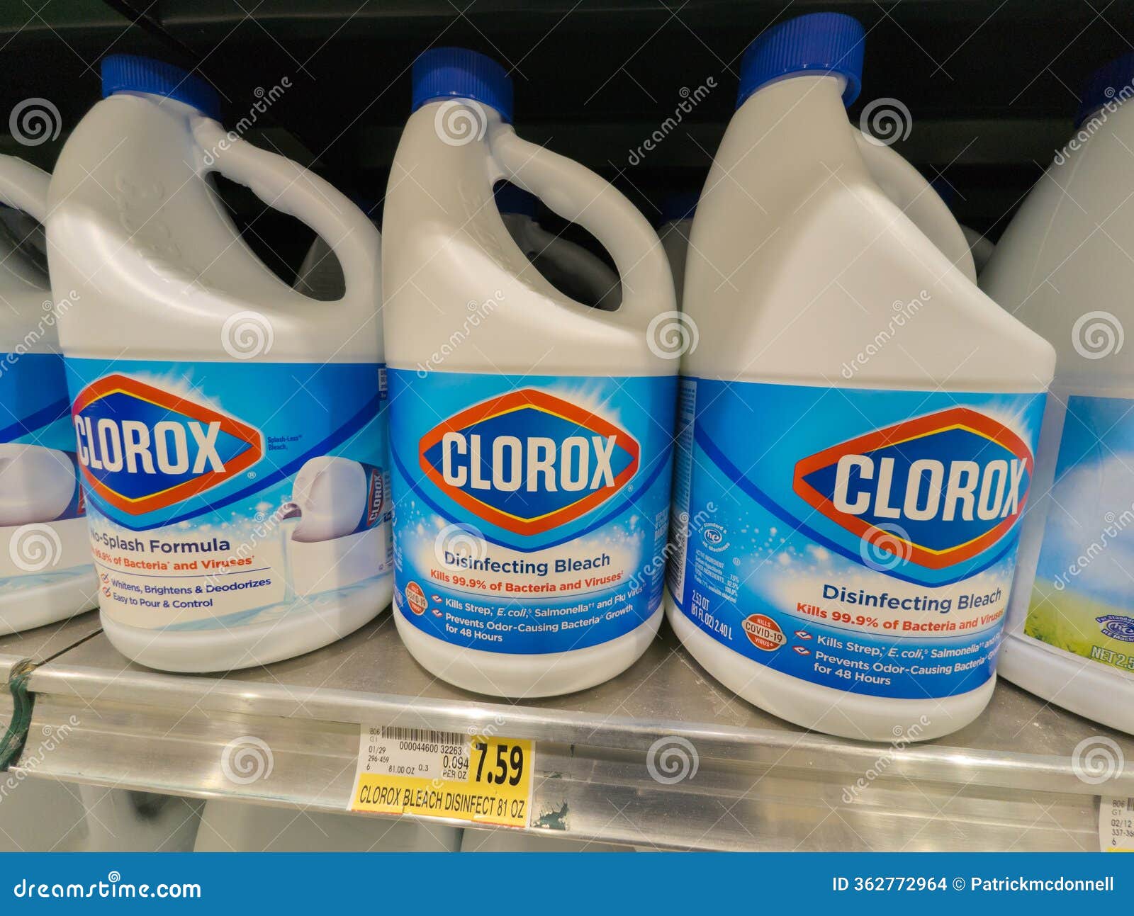 Clorox Bleach on Store Shelf Stock Photo - Image of produce, snack ...
