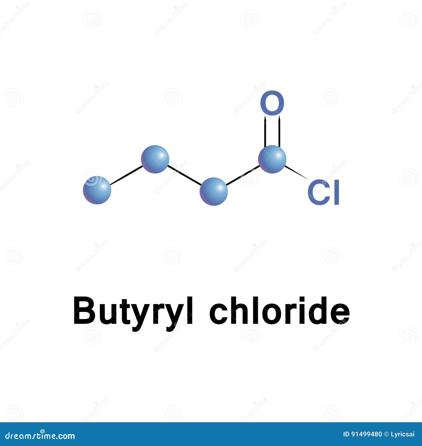 Cloruro butiril, butanoyl ilustración del vector. Ilustración de cubo ...