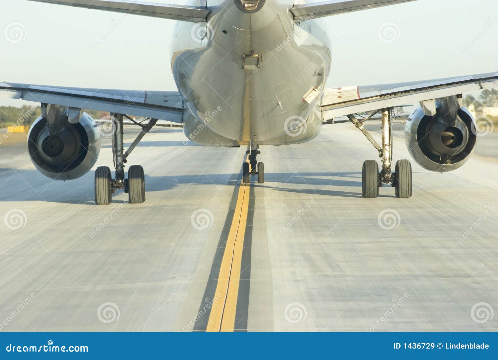 Close Behind Airliner stock image. Image of plane, landing - 1436729