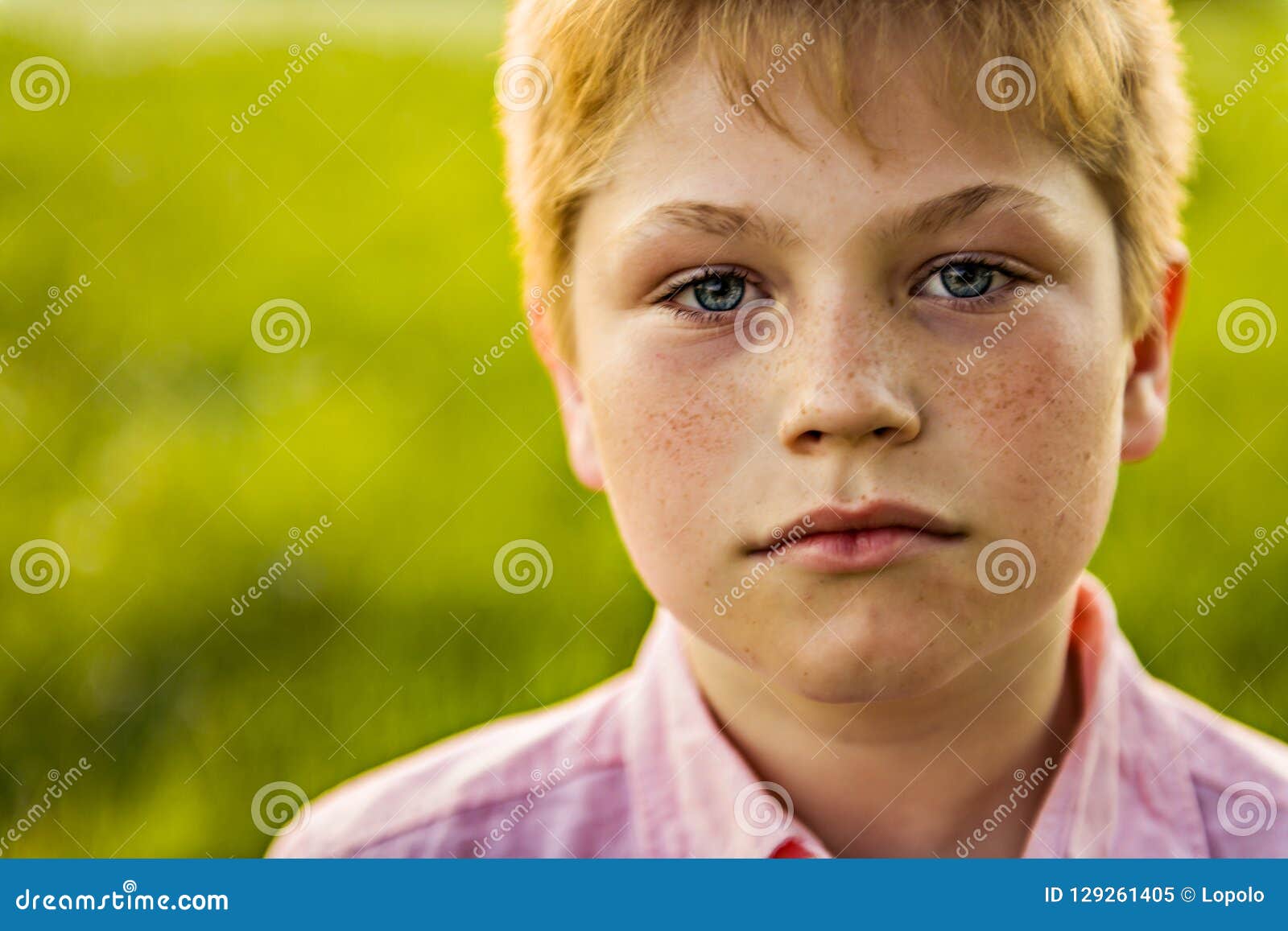 Close Boy Portrait at the Sunset Stock Image - Image of leisure ...
