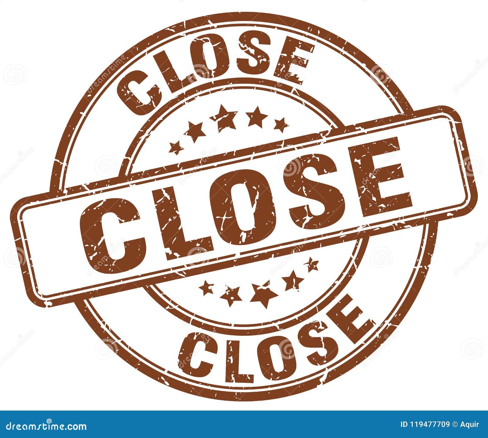 Close brown stamp stock vector. Illustration of circle - 119477709