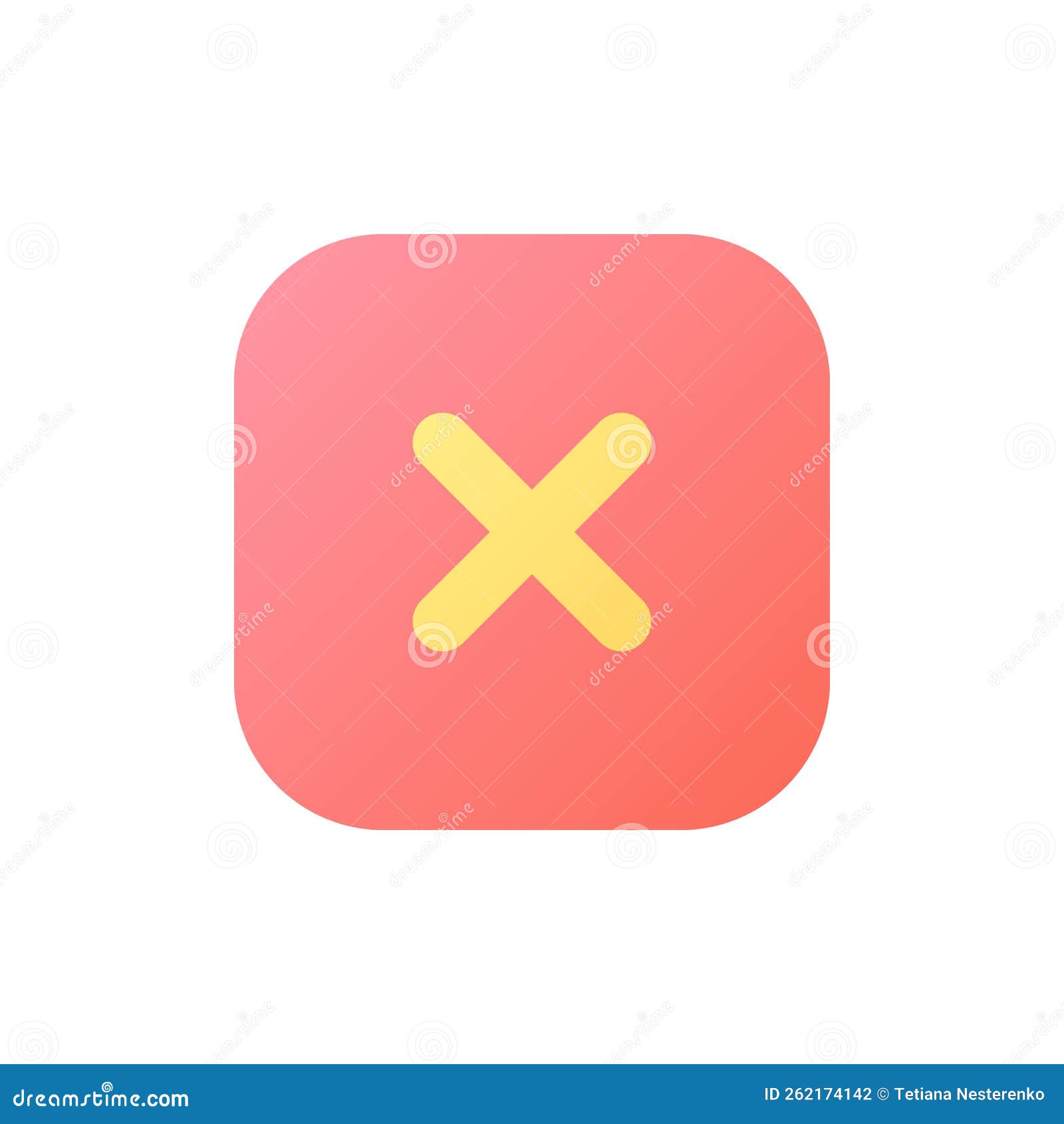 Close Button Pixel Perfect Flat Gradient Color Ui Icon Stock Vector - Illustration of gradient ...