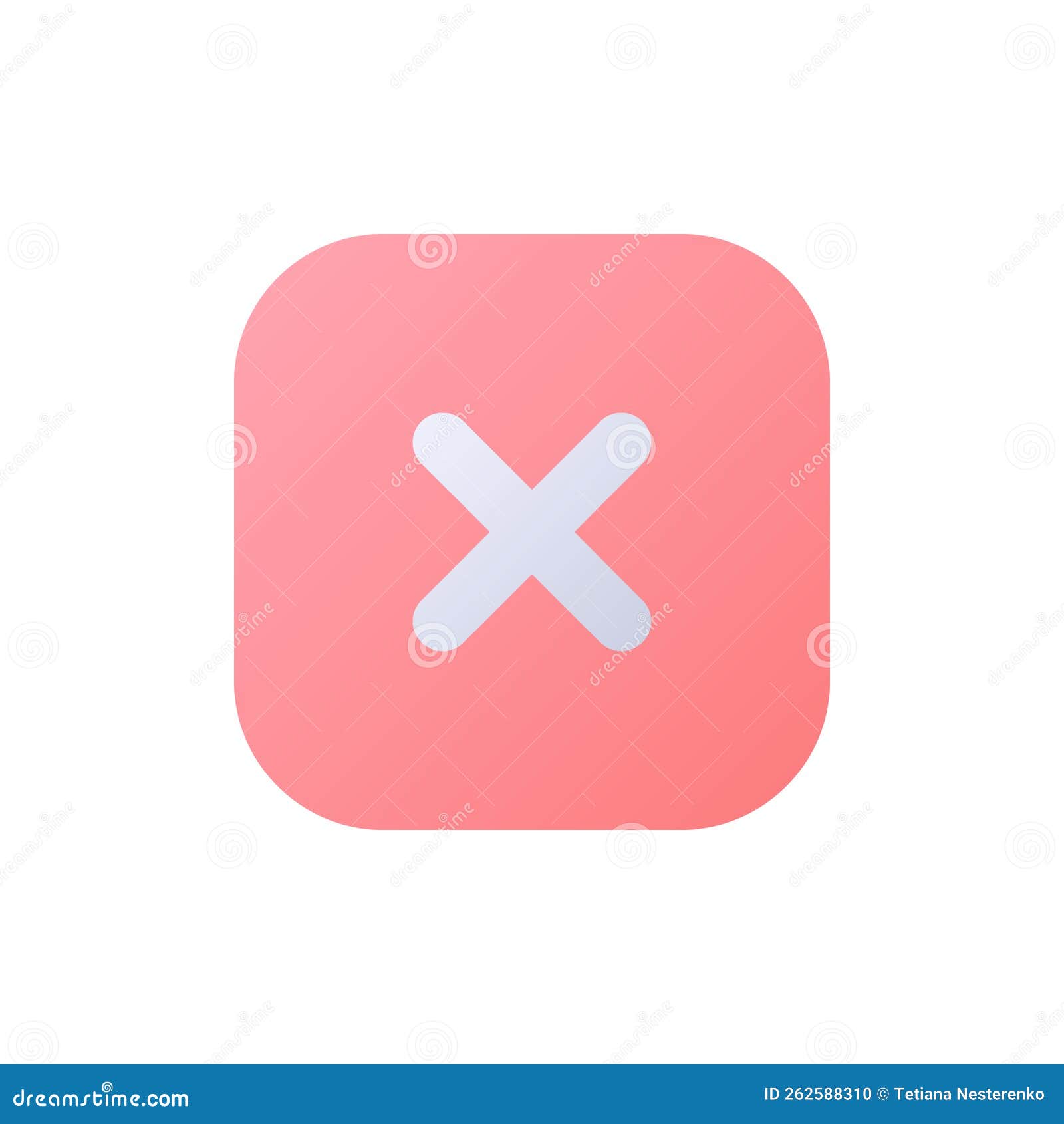 Close Button Pixel Perfect Flat Gradient Two-color Ui Icon Stock ...