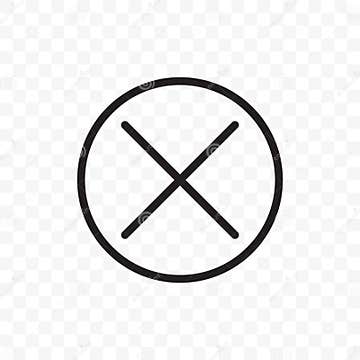 Close Button Vector Icon. X Close Button Symbol, Delete Cross in Circle ...