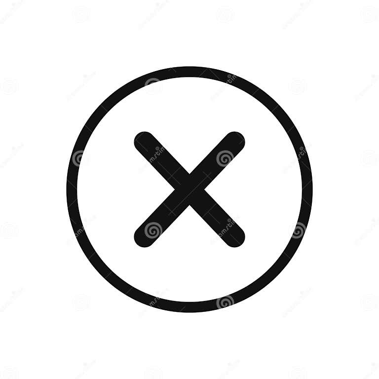 Close Button Vector Icon in Modern Design Style for Web Site and Mobile ...