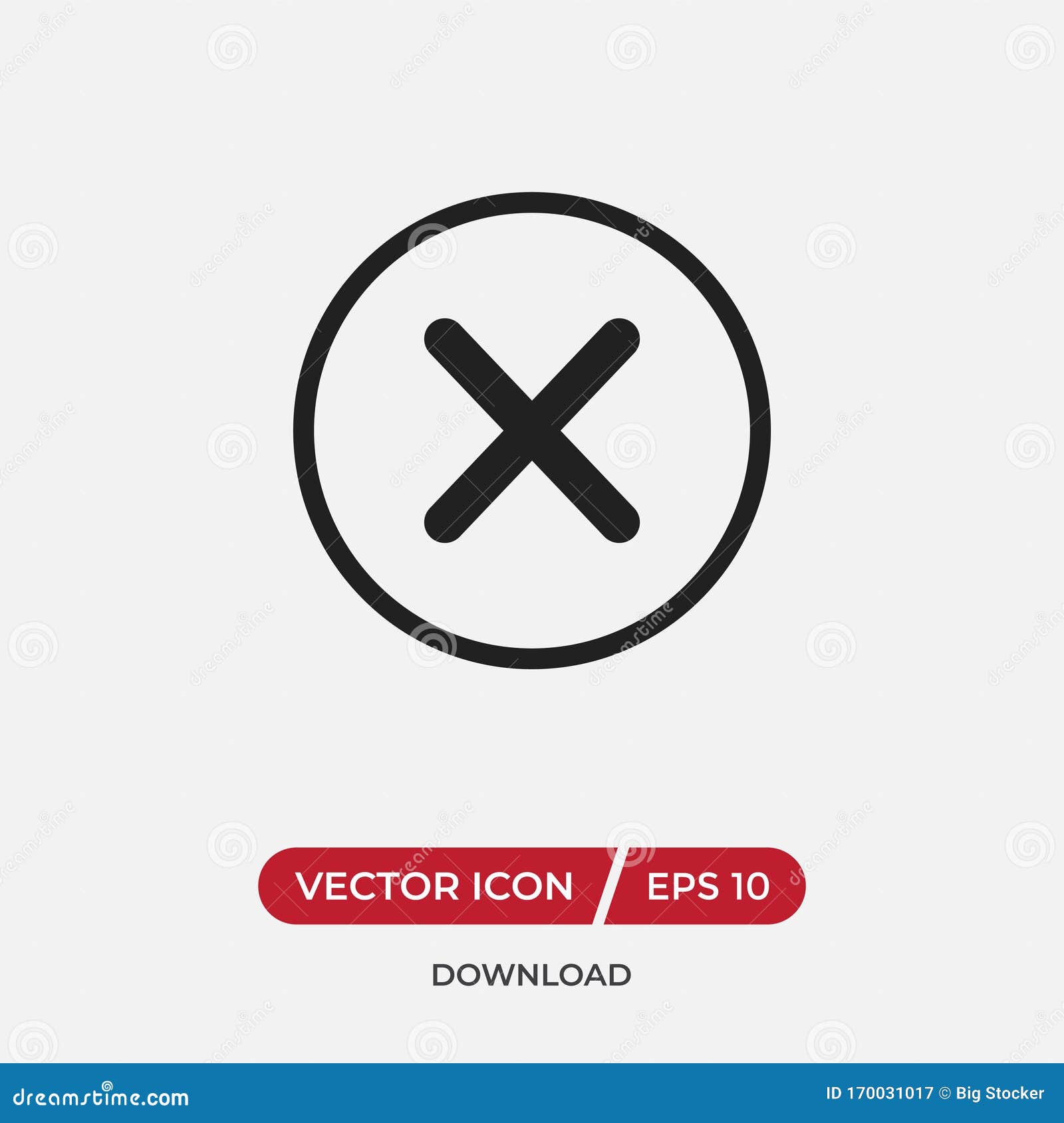Close Button Vector Icon in Modern Design Style for Web Site and Mobile ...