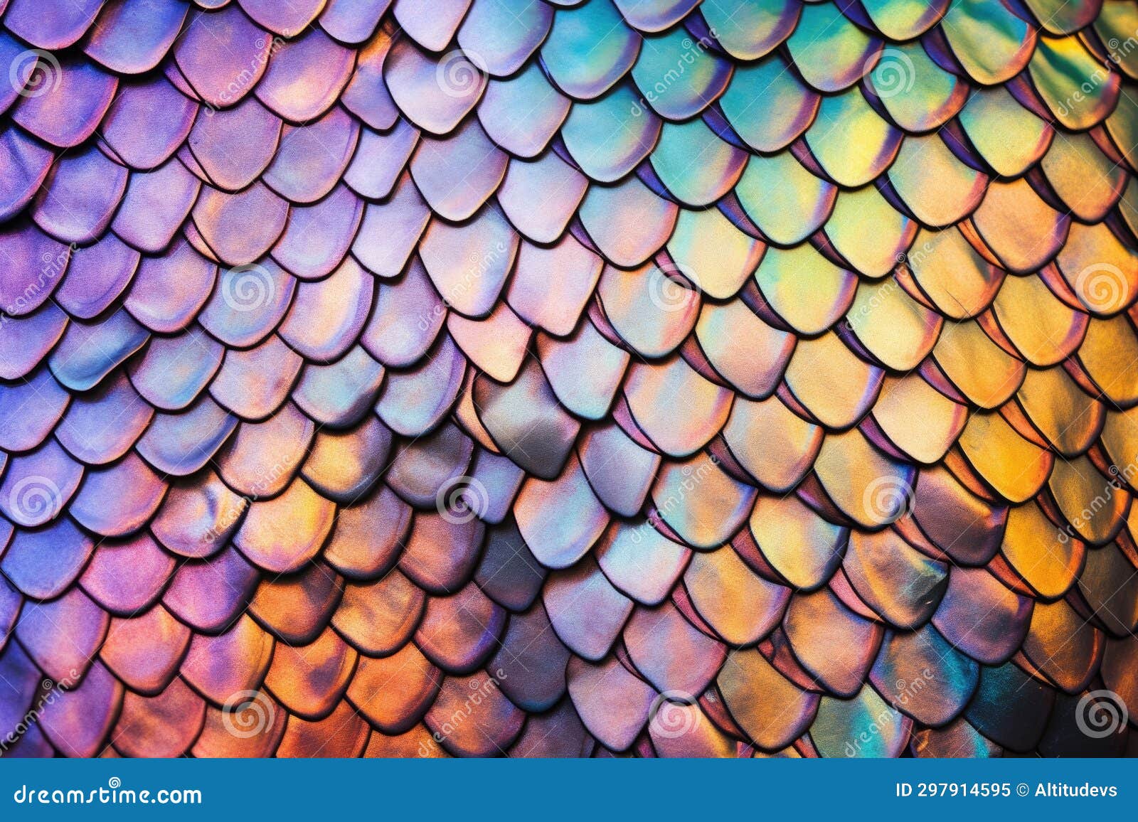 Close Capture of Rainbow Colors on a Fish Scales Stock Image - Image of ...