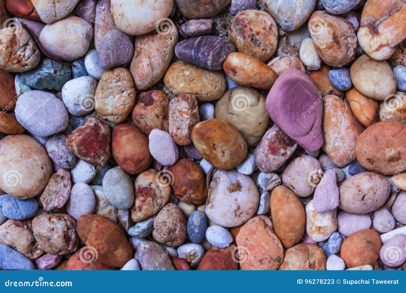 Close Up Of Colorful And Bright Pebbles On The Beach. Background ...