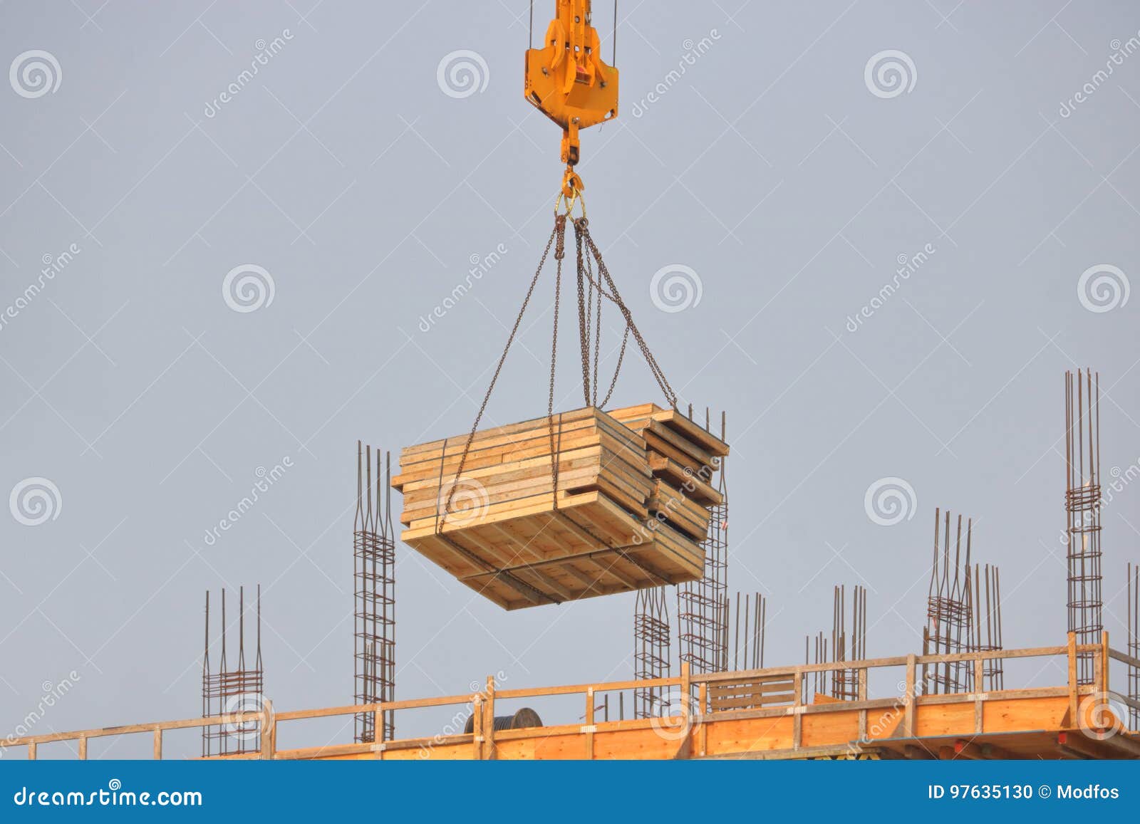 Close on Construction Crane Hook Stock Photo - Image of hoist, platform ...