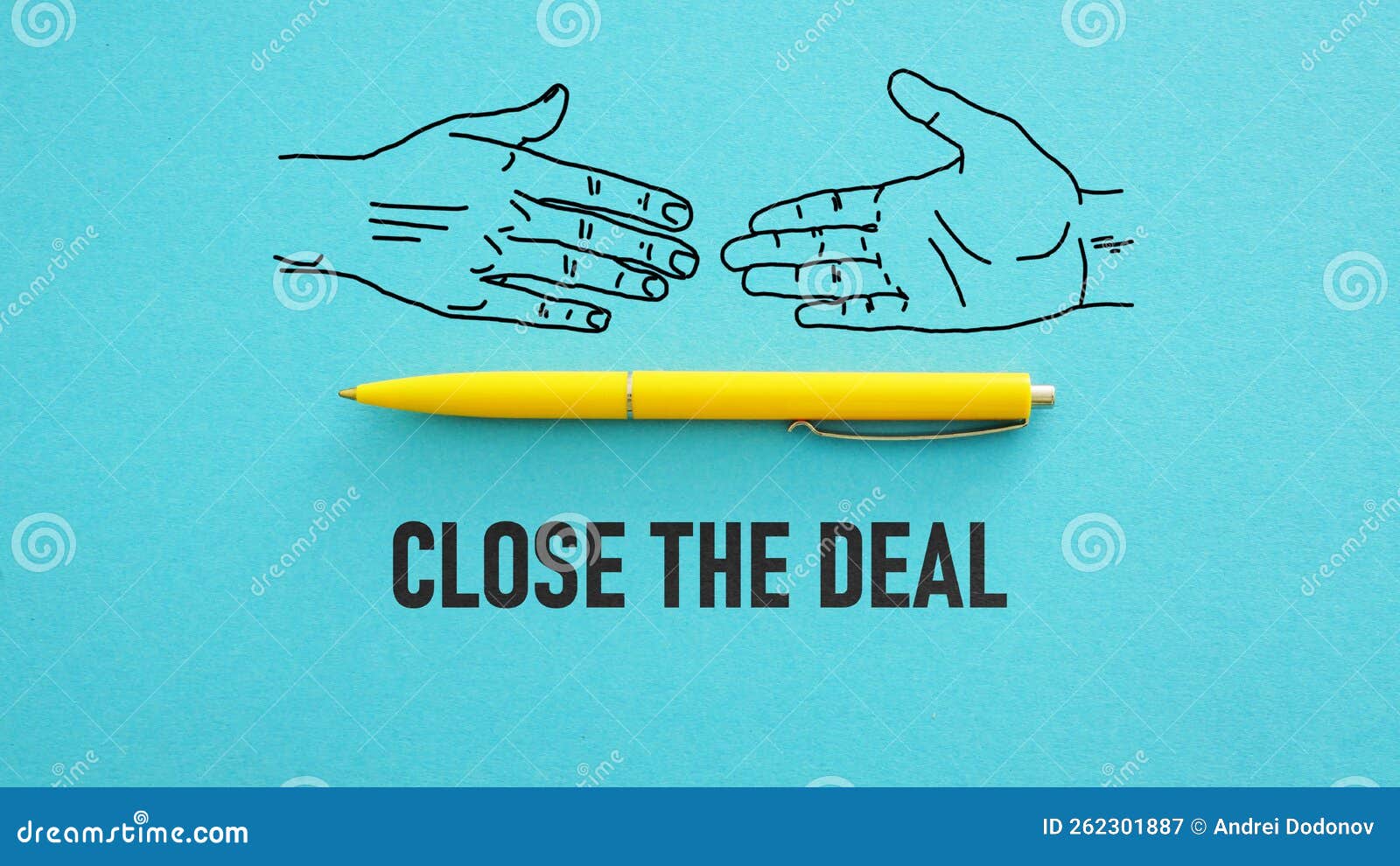 Close the Deal is Shown Using the Text Stock Image - Image of manager ...
