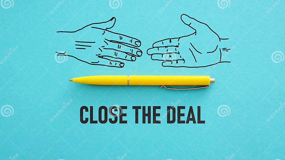 Close the Deal is Shown Using the Text Stock Image - Image of manager ...