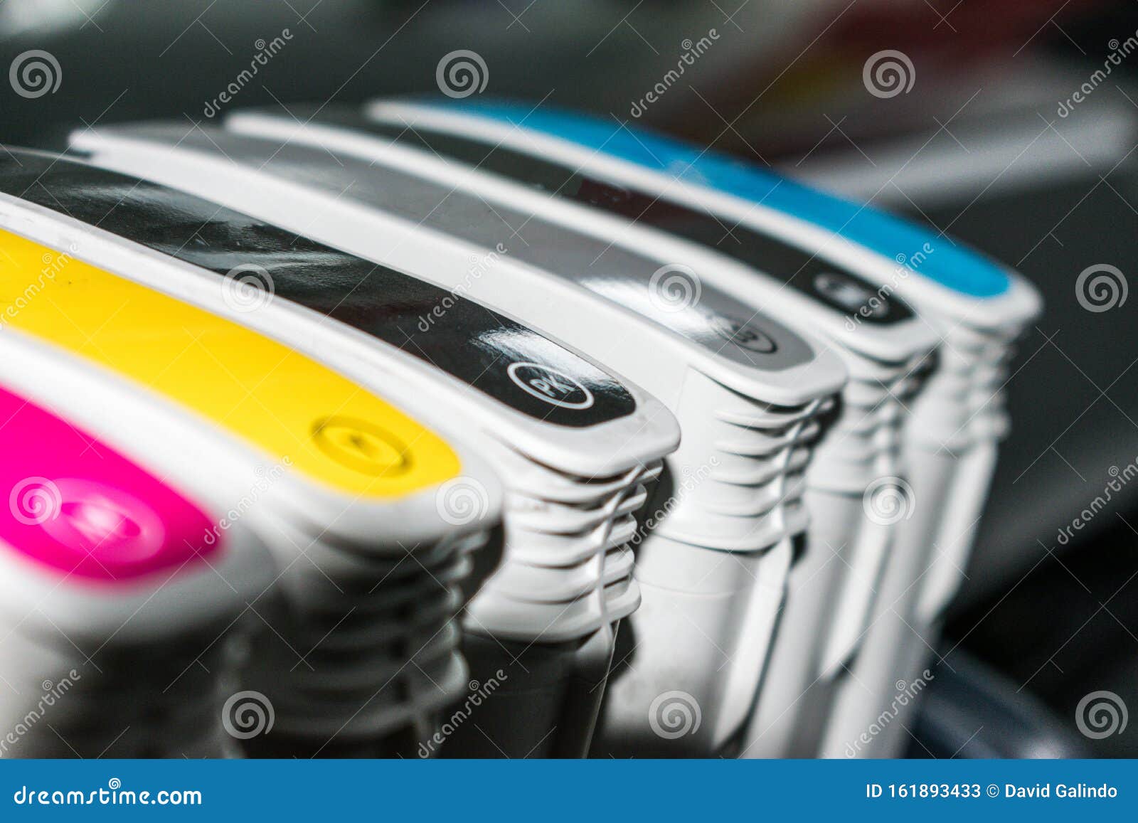 Close Detail of Ink Cartridges in Plotter for Printing Stock Image ...