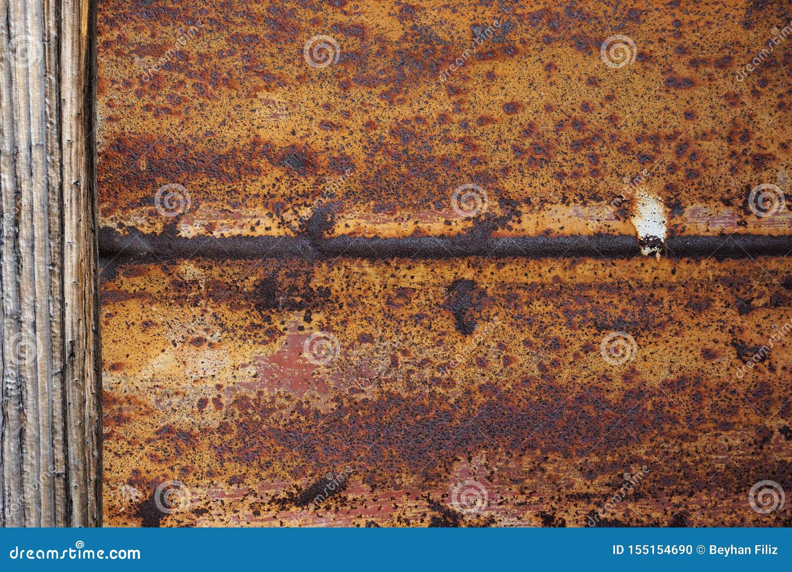 Close and Detailed View of Rusty Surface with Various Shades of Colors ...