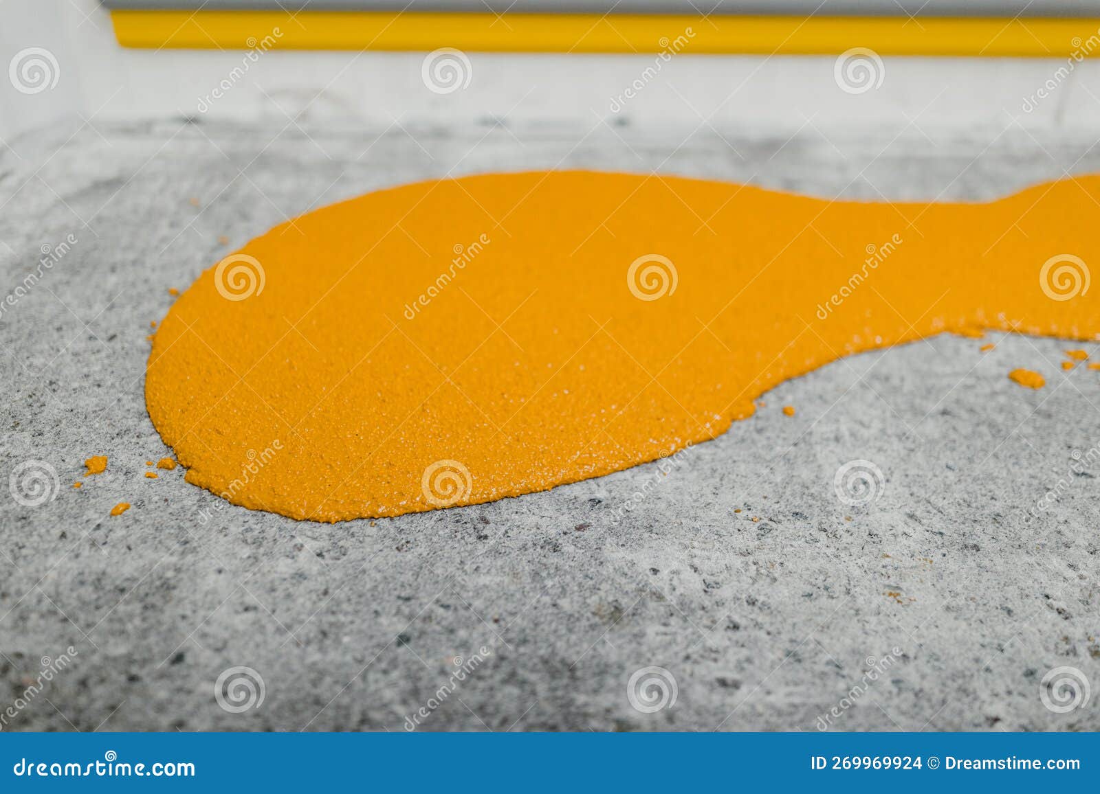 Close-up Details of the Floor Layer Covered with Resin and Epoxy Paint ...