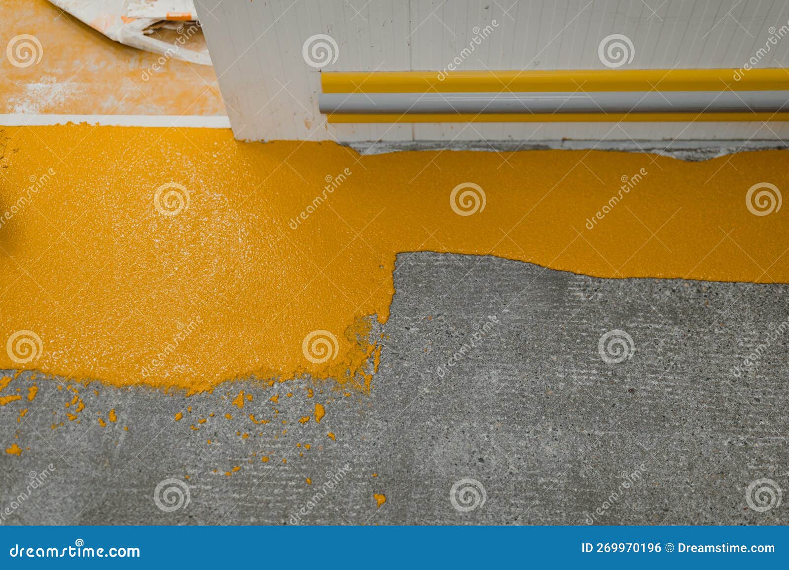 Close Up Details of the Floor Layer Covered with Resin and Epoxy Paint ...