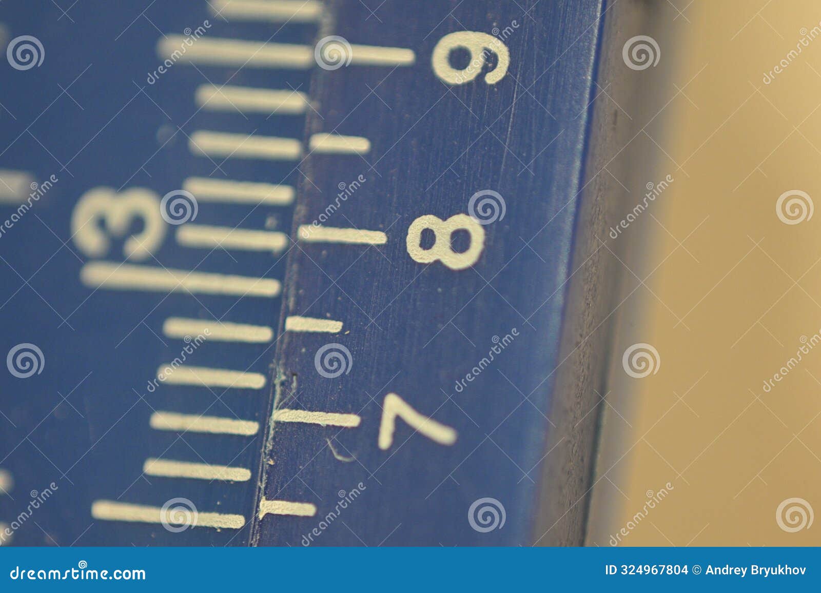 Close Display of Numbers on Caliper Markings Stock Photo - Image of ...