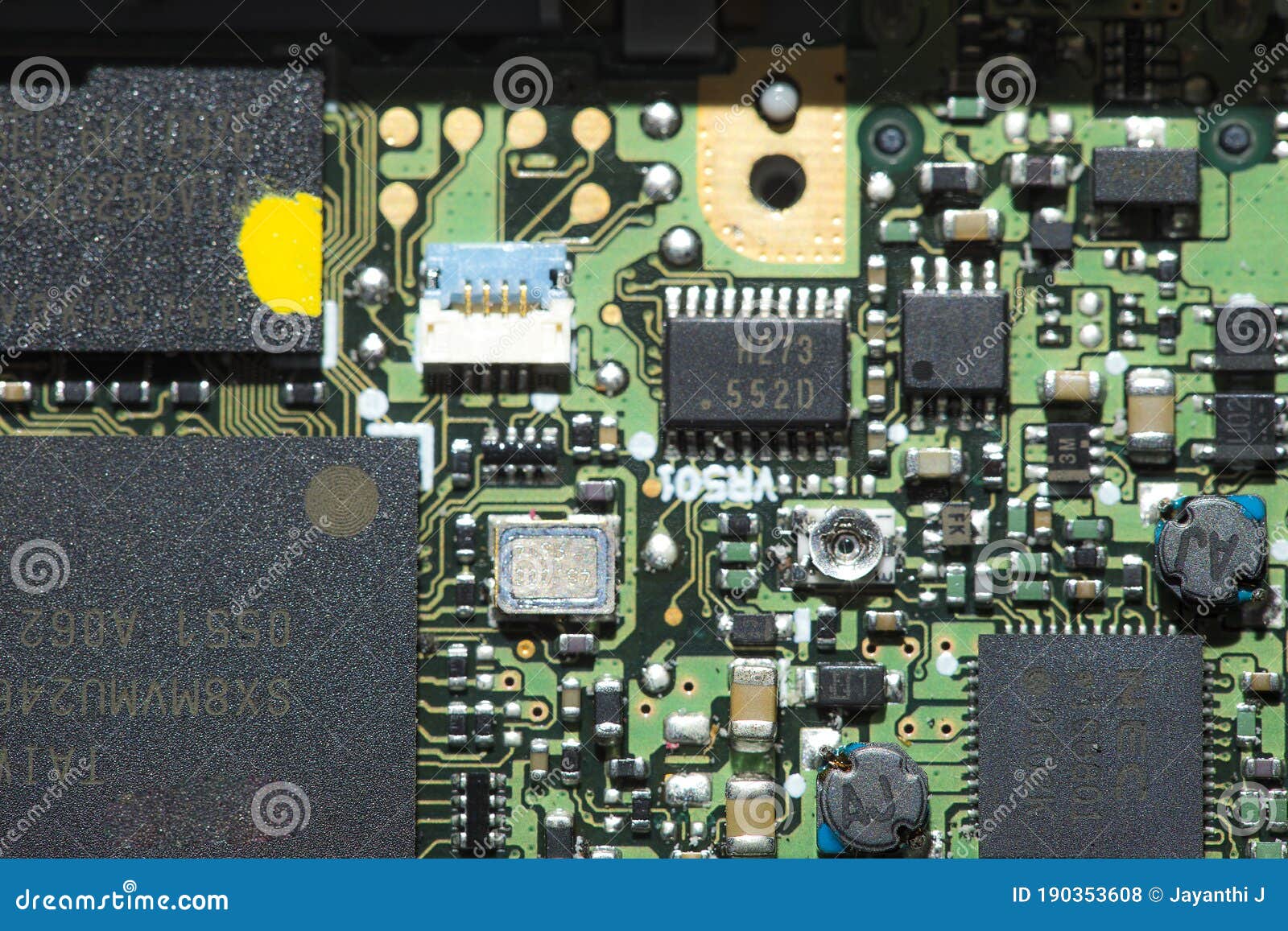 Close of an Electronic Circuit Board with Micro Components, Processor ...