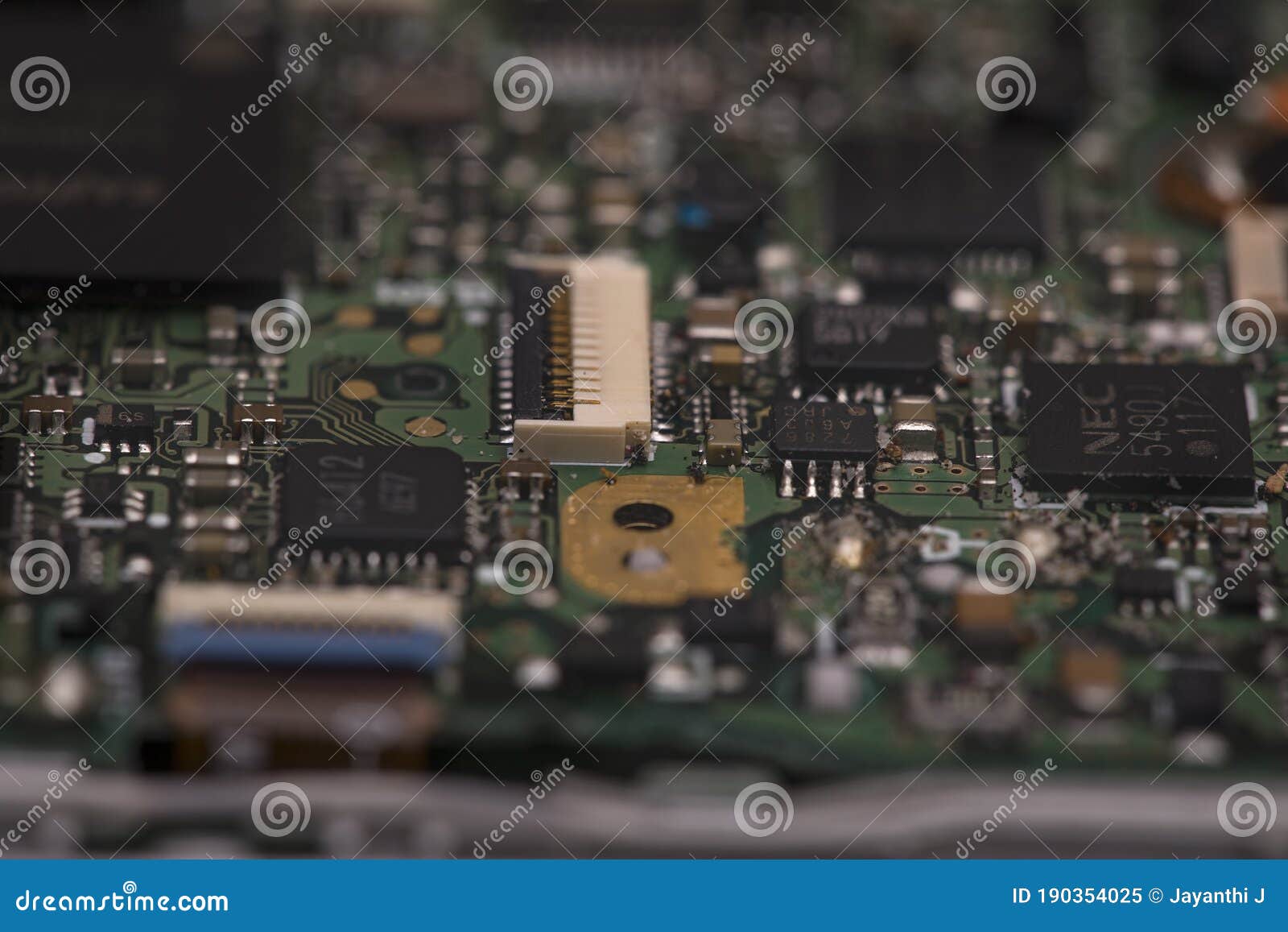 Close of an Electronic Circuit Board with Micro Components, Processor ...