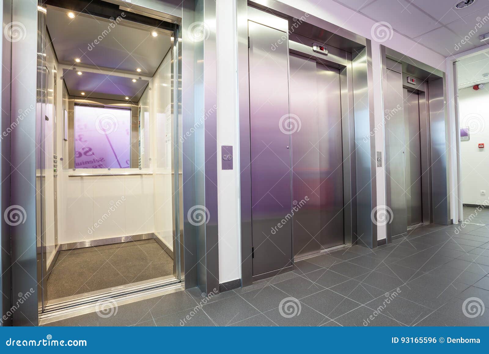 Close elevator in the hall stock photo. Image of button - 93165596