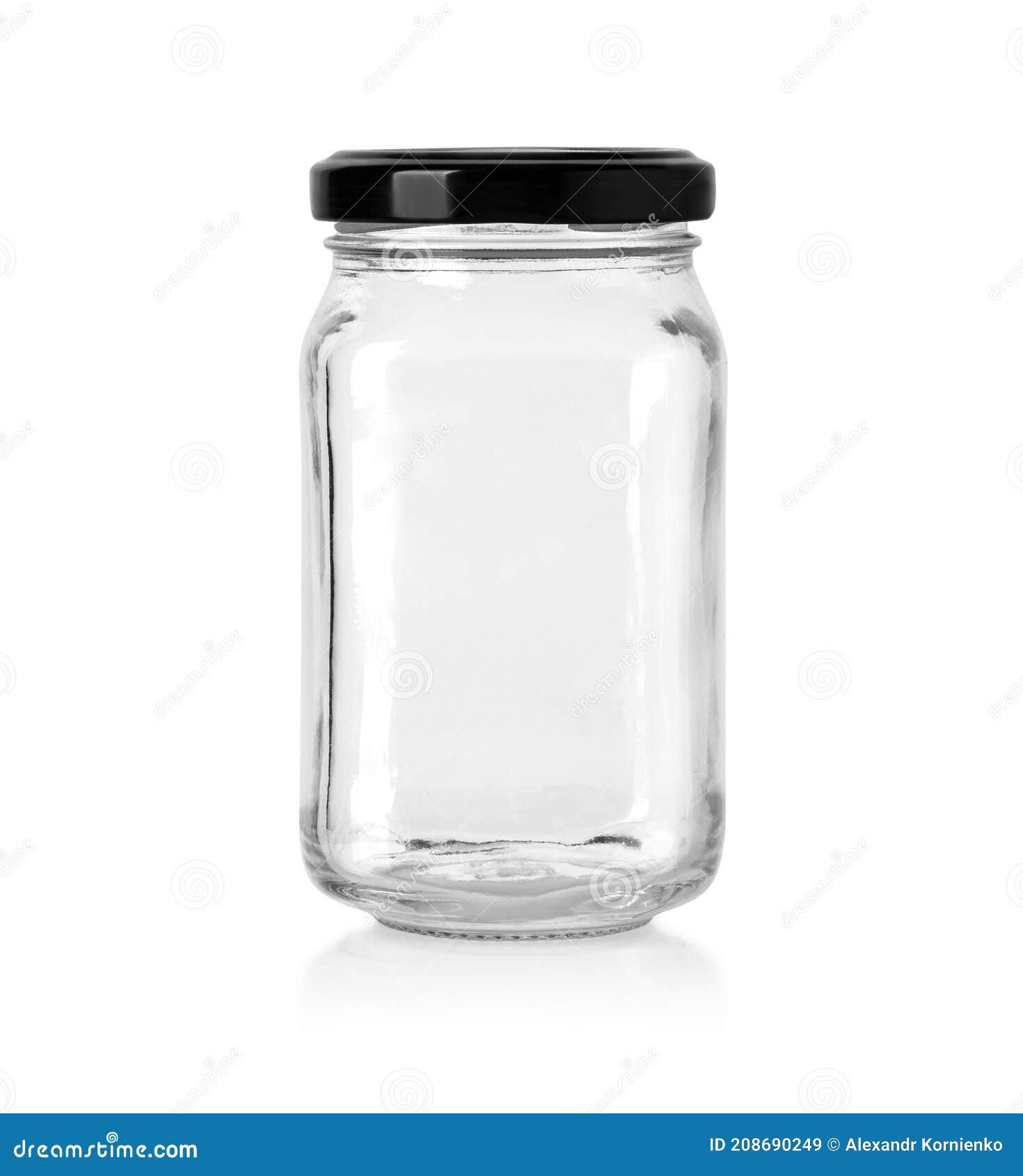 Close Empty Glass Jar for Food and Canned Food Stock Image - Image of ...