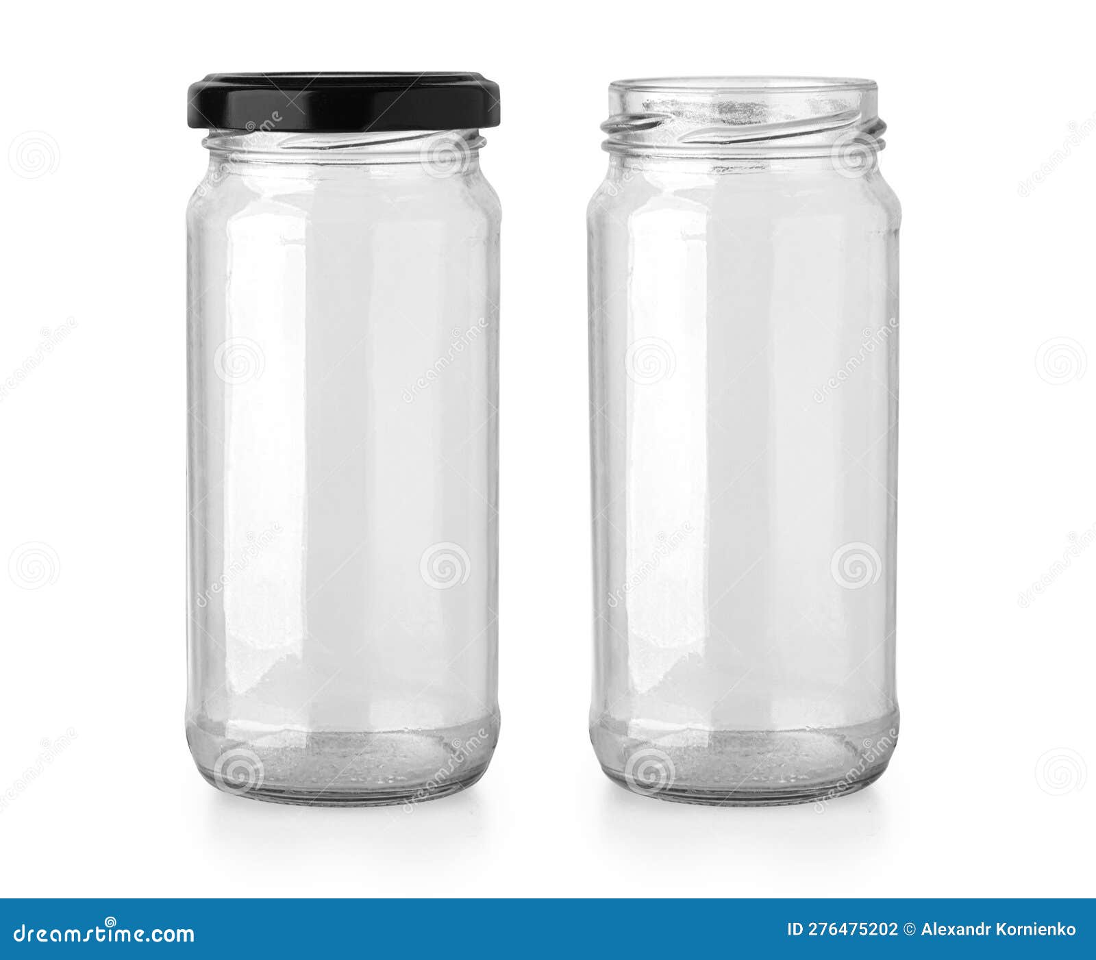 Close Empty Glass Jar for Food and Canned Food Stock Photo - Image of ...