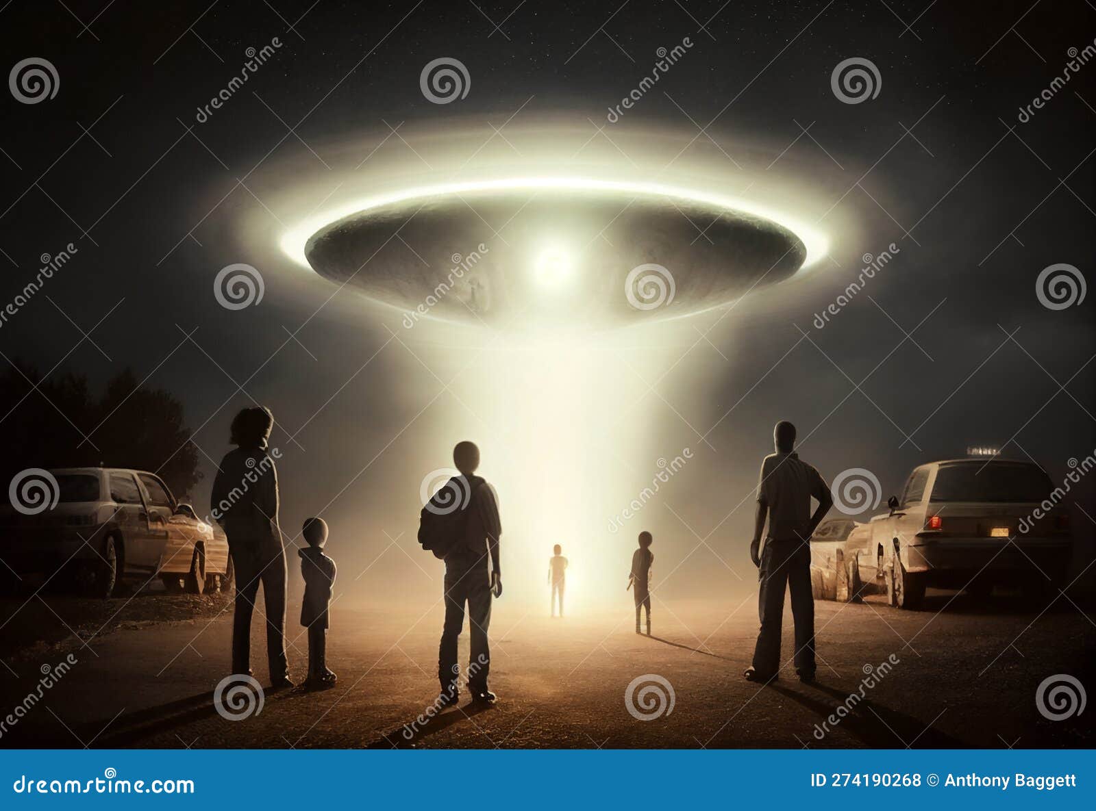 Close Encounter of the Third Kind with a UFO Flying Saucer Spaceship ...