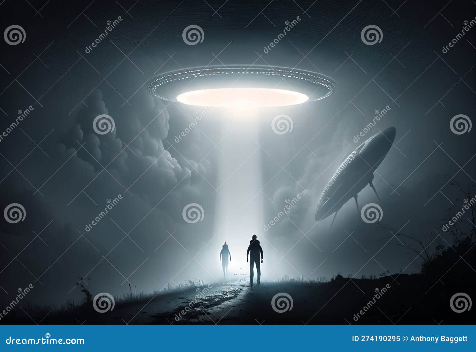 Close Encounter of the Third Kind with a UFO Flying Saucer Spaceship ...