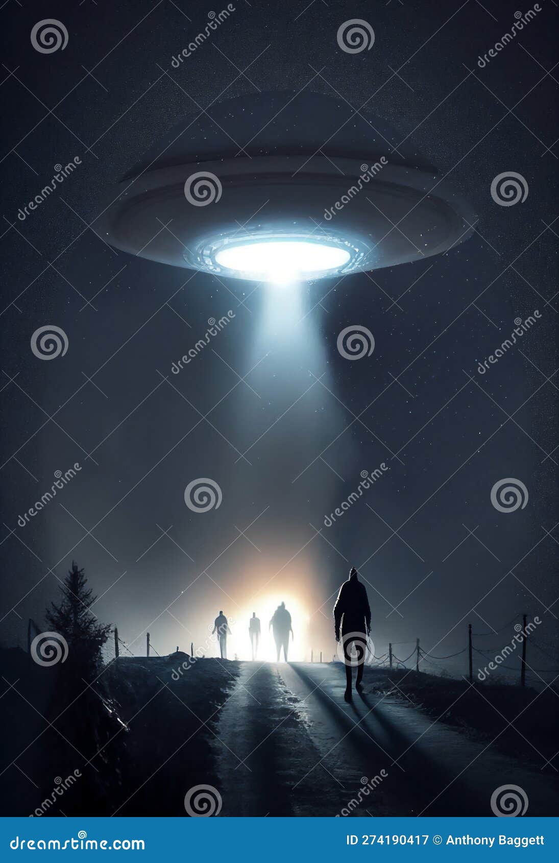 Close Encounter of the Third Kind with a UFO Flying Saucer Spaceship ...