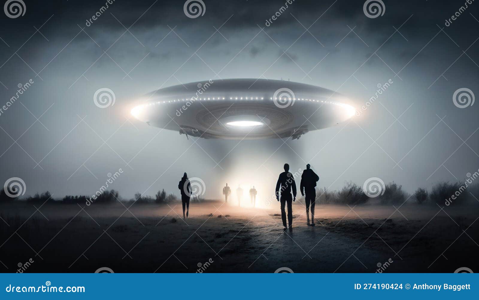 Close Encounter of the Third Kind with a UFO Flying Saucer Spaceship ...