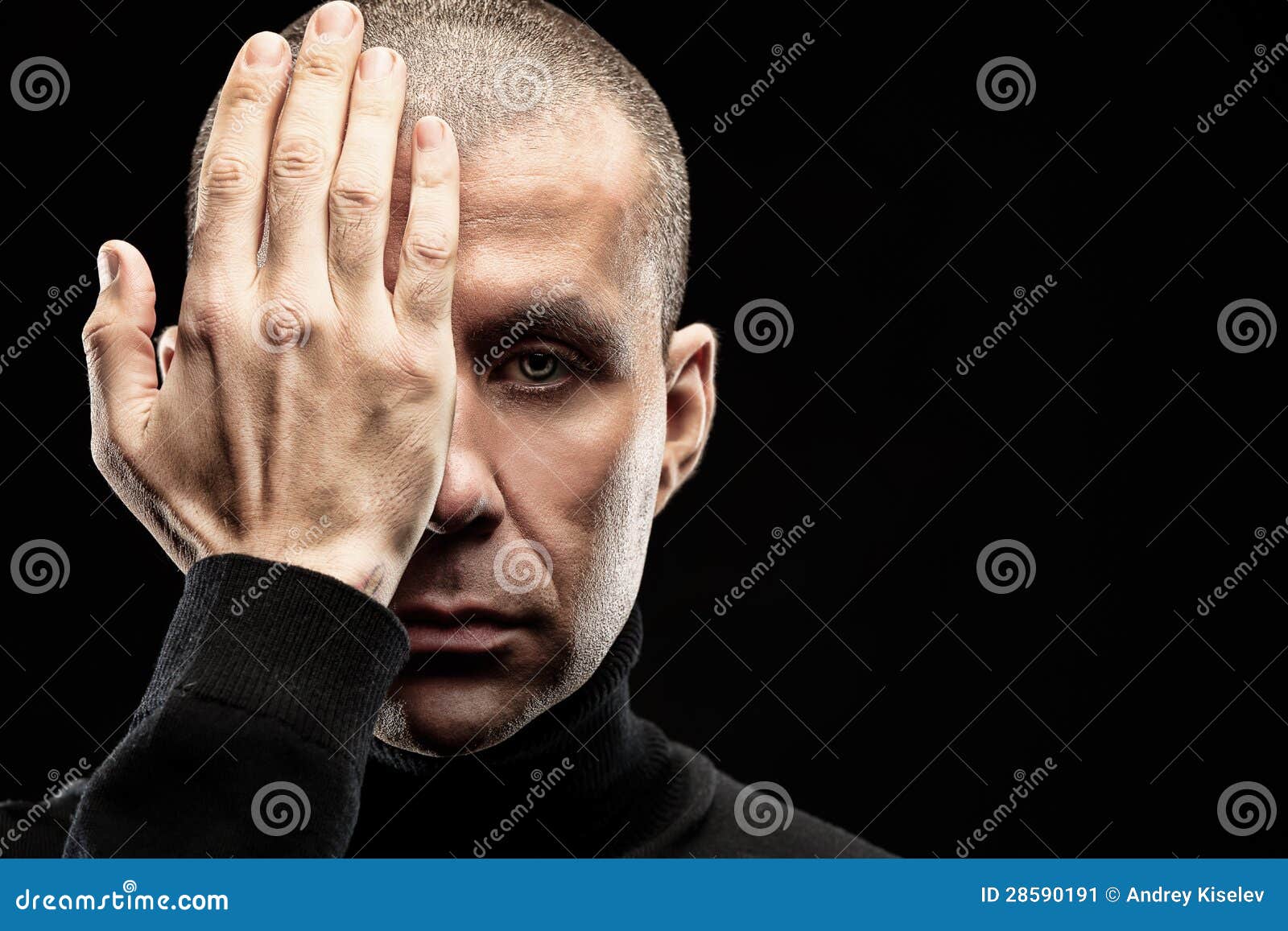 Close eye hand stock image. Image of expression, head - 28590191