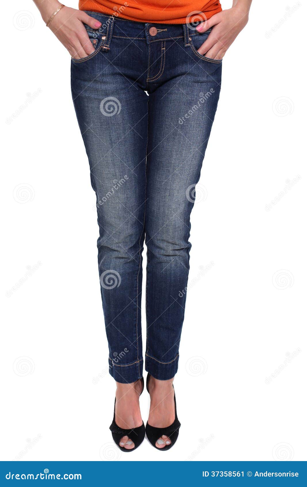 Close female blue jeans stock image. Image of person - 37358561