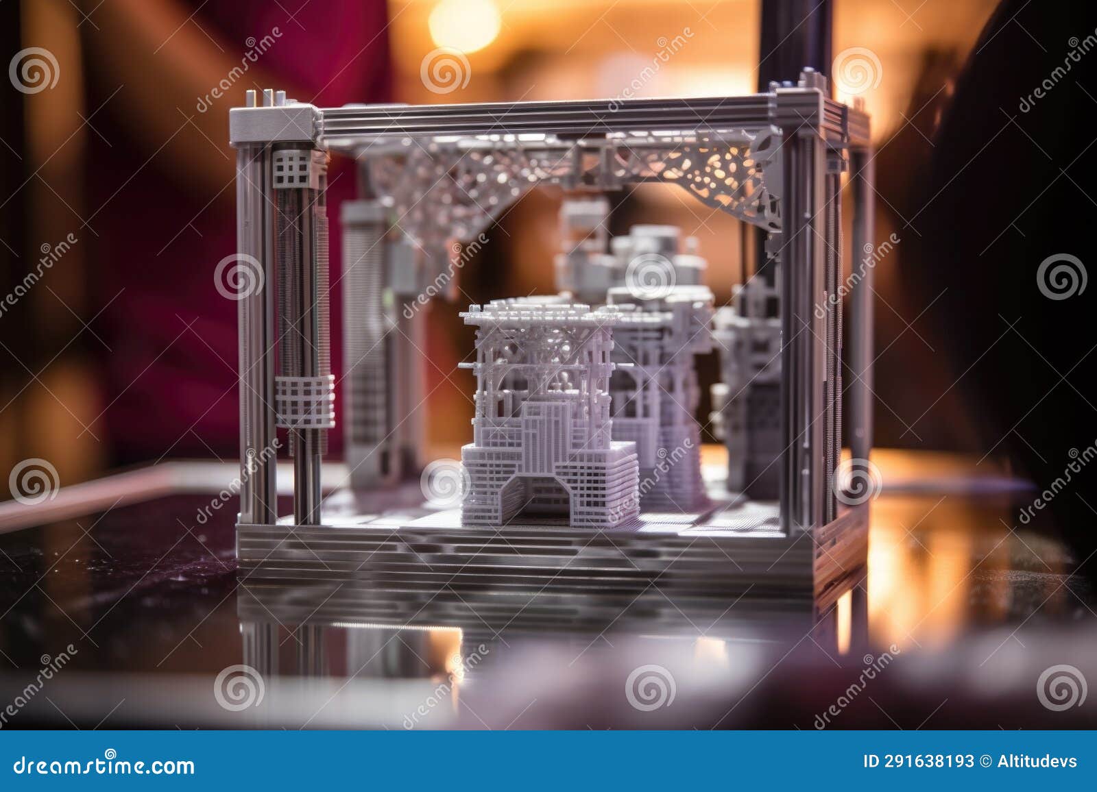 A Close Focus on a 3d Printer Detailing an Object Stock Image - Image ...
